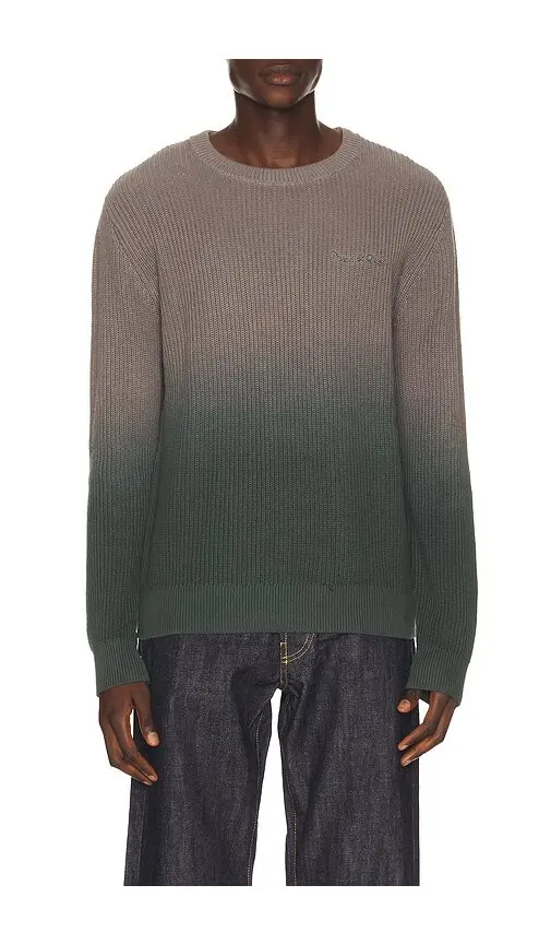 MUSEUM OF PEACE & QUIET Wordmark Knit Sweater In Green - Pine
