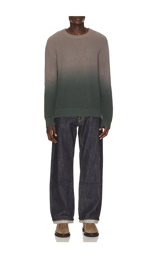 MUSEUM OF PEACE & QUIET Wordmark Knit Sweater In Green
