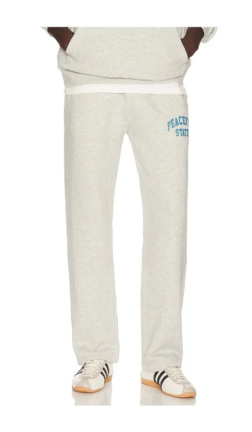 MUSEUM OF PEACE & QUIET Peaceful Sweatpants In Grey - Ash