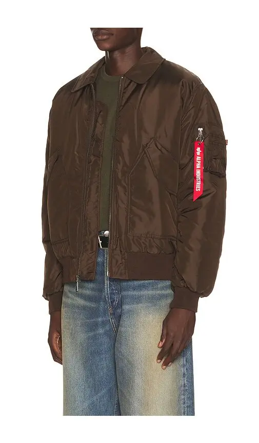 Alpha Industries Cwu 45/p Relaxed Fit Flight Jacket In Brown