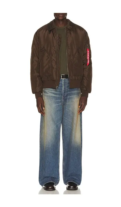Alpha Industries Cwu 45/p Relaxed Fit Flight Jacket In Brown
