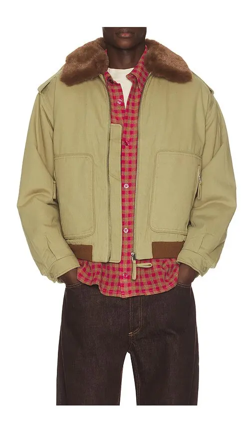 HOUSE OF SUNNY Ma1 Cruise Jacket In Green - Khaki