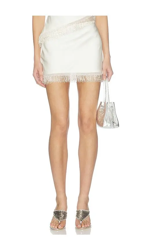 RUNAWAY THE LABEL Valia Low Waist Mini Skirt In White