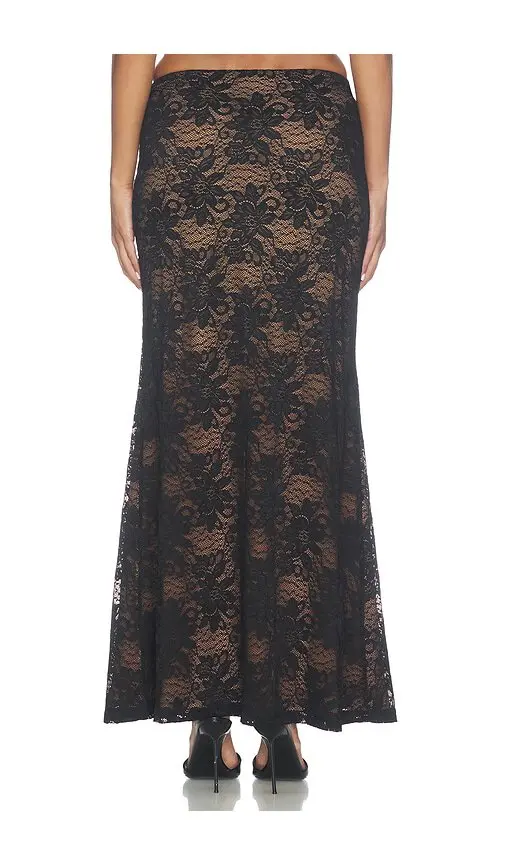 RUNAWAY THE LABEL Kiani Low Waist Lace Maxi Skirt