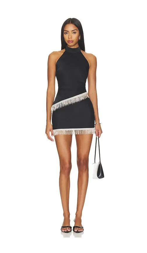 RUNAWAY THE LABEL Valia Halter Asymmetrical Hem Top