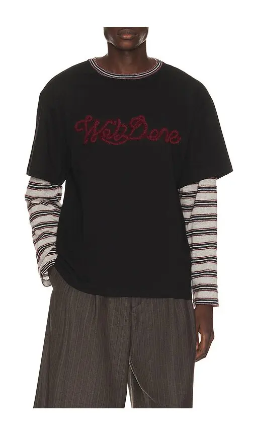 We11Done Rope Embroidered Long Sleeve T-shirt