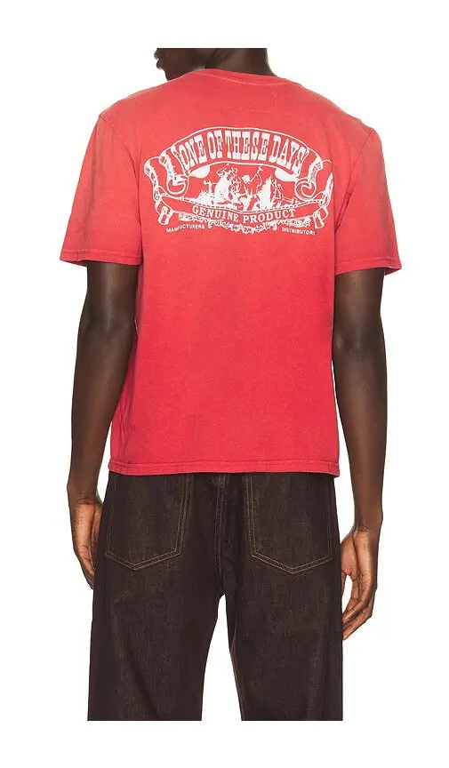 ONE OF THESE DAYS Working Tee Shirt In Red