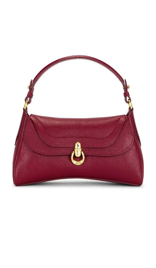 Polo Ralph Lauren Leather Crossbody Small Bag In Burgundy