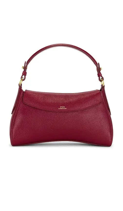 Polo Ralph Lauren Leather Crossbody Small Bag In Burgundy