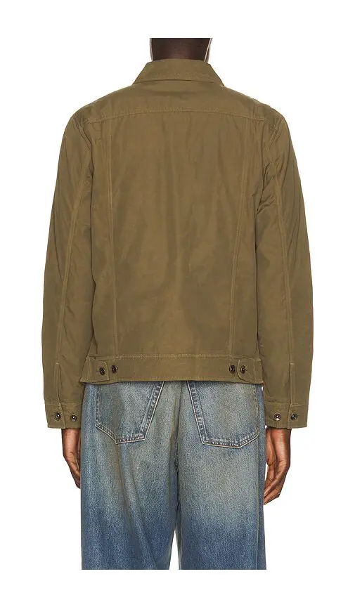 Faherty Brand Frontier Trucker Jacket In Green