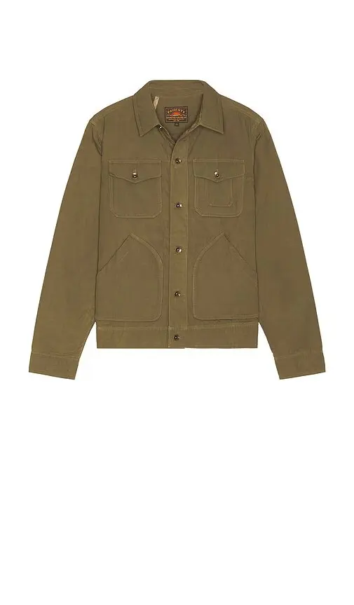 Faherty Brand Frontier Trucker Jacket In Green