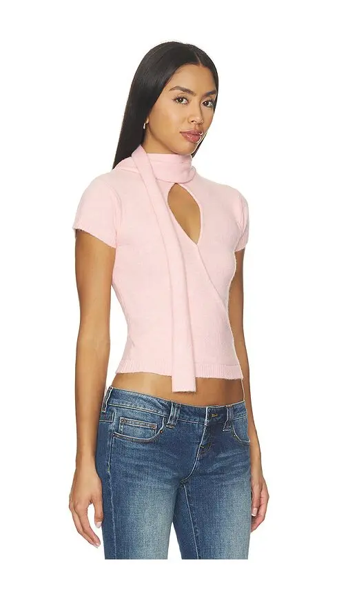 GUIZIO Knit Ara Top In Pink
