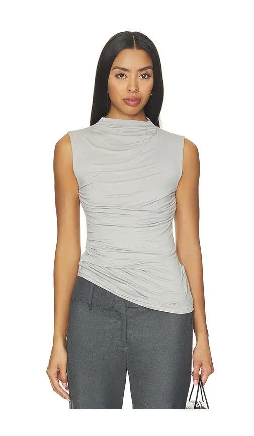 Enza Costa Fluid Viscose Jersey Sleeveless Twist Top