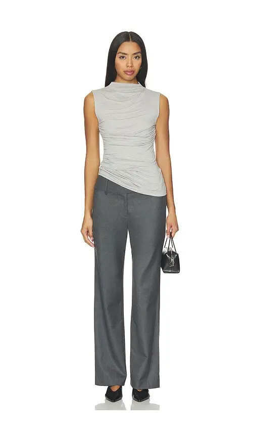 Enza Costa Fluid Viscose Jersey Sleeveless Twist Top