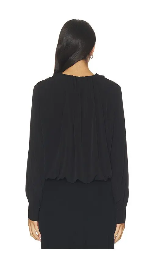 Vince Long Sleeve V Neck Bubble Top