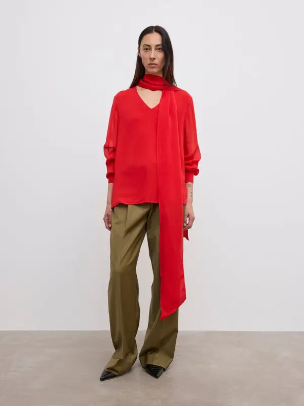 HOUSE OF DAGMAR Chiffon Scarf Blouse