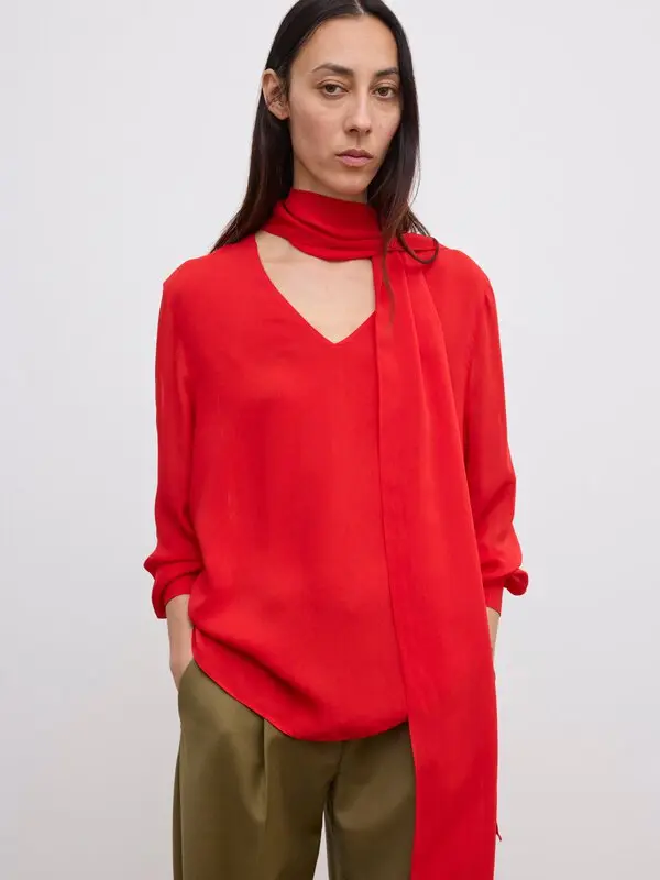 HOUSE OF DAGMAR Chiffon Scarf Blouse