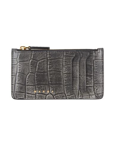 Marni Cardholder Ovine Leather, Viscose - Grey