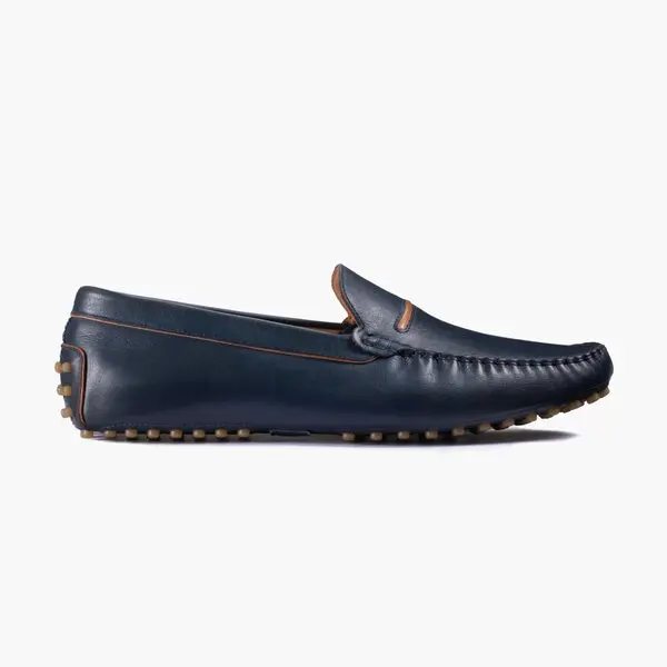 ARMOS Leather Driving Moccasin - Blue