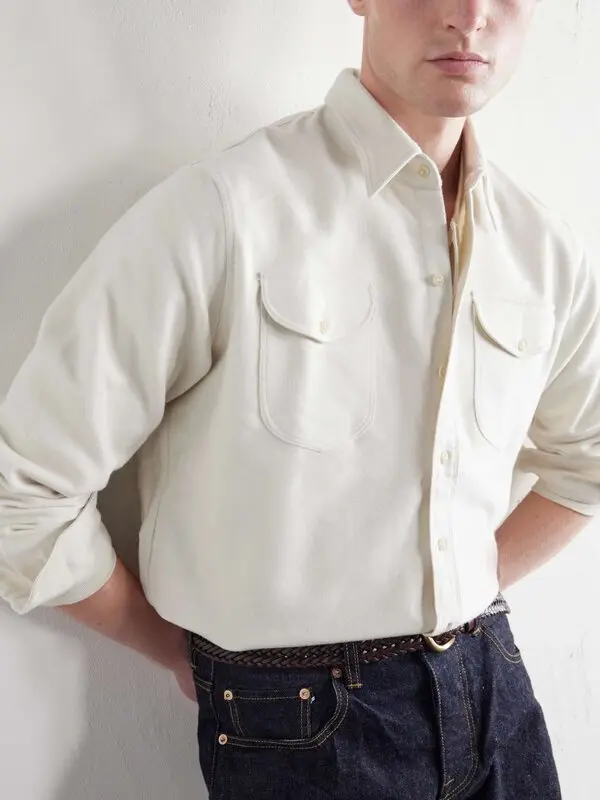WYTHE Officer’s Organic Cotton-moleskin Shirt