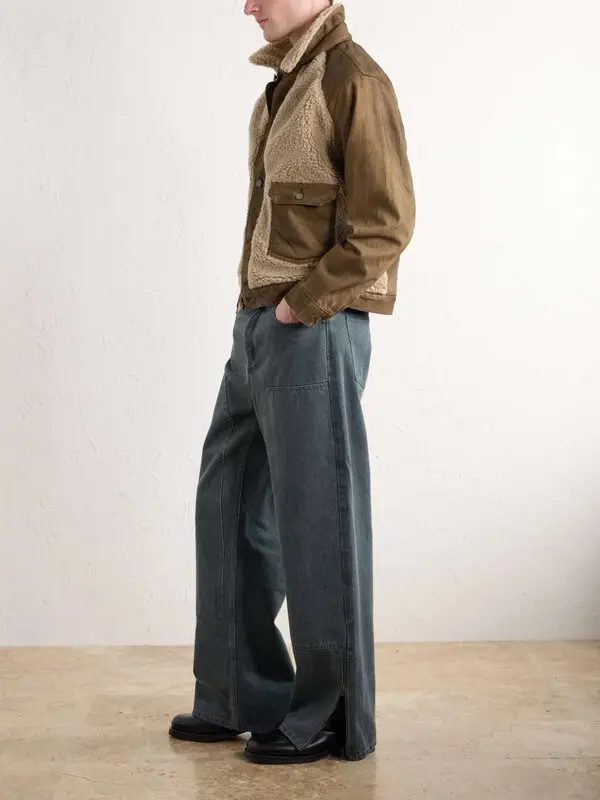 Ralph Lauren Fleece-trimmed Denim Jacket