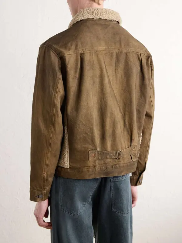 Ralph Lauren Fleece-trimmed Denim Jacket