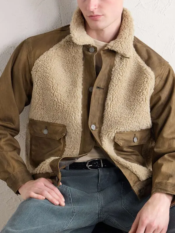 Ralph Lauren Fleece-trimmed Denim Jacket