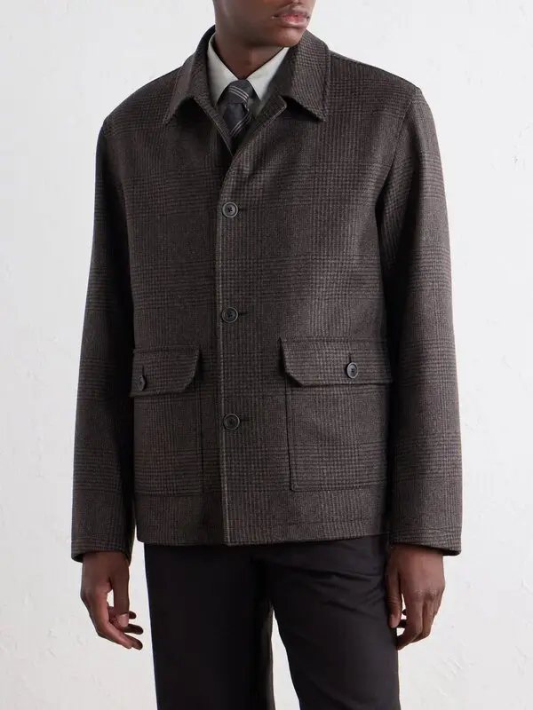 Herno Padded Wool-blend Tweed Overshirt