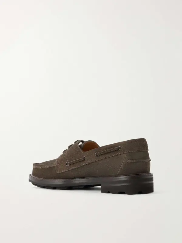 Brioni Suede Boat Shoes