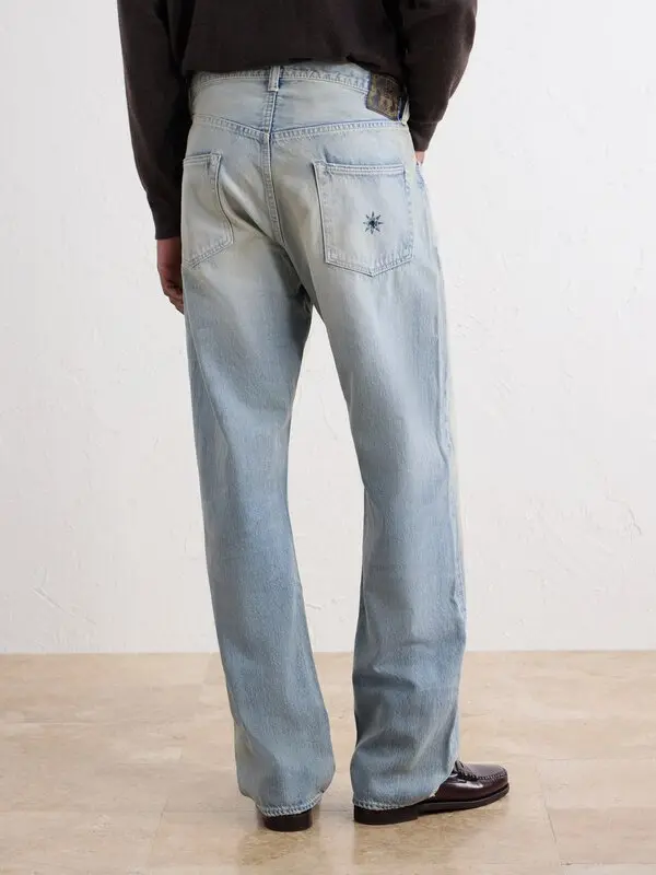FULLCOUNT Straight-leg Distressed Jeans