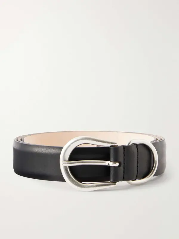 DEHANCHE 3cm Hollyhock Full-grain Leather Belt