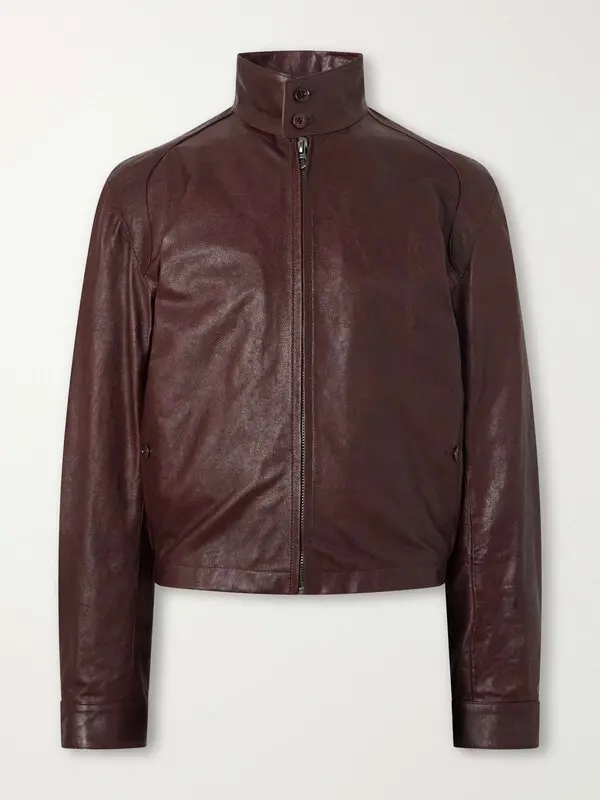 LEMAIRE Leather Jacket - Brick