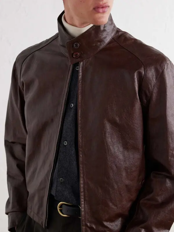 LEMAIRE Leather Jacket - Brick