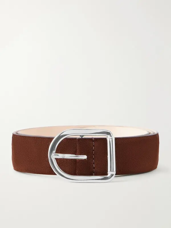 DEHANCHE 3cm Mija Suede Belt - Brown