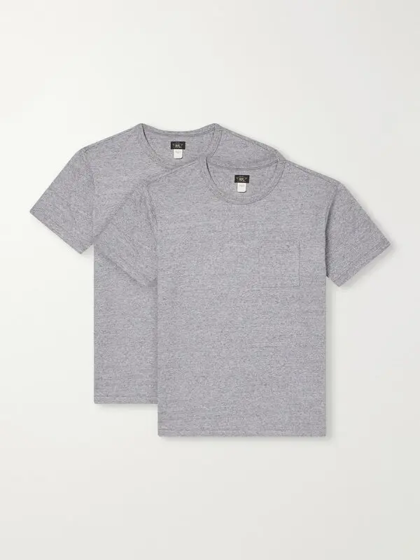 Ralph Lauren Set Of Two Cotton-jersey T-shirts - Gray