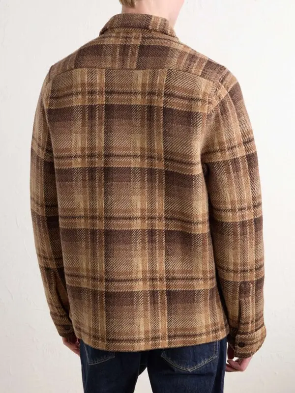Ralph Lauren Checked Jacquard-knit Wool Jacket