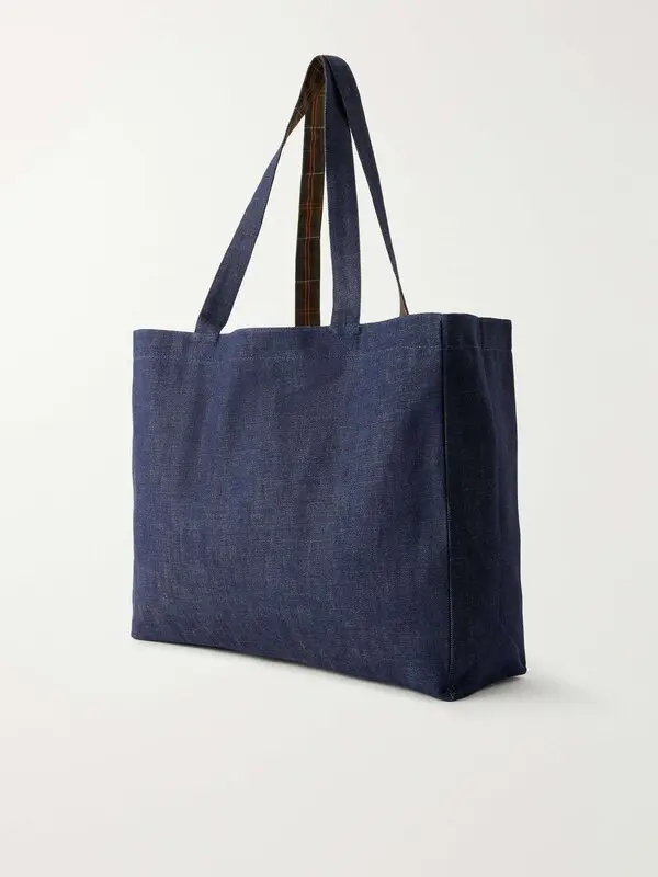 Barbour A.p.c. Logo-print Denim Tote Bag