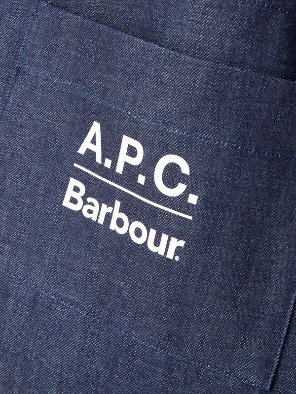 Barbour A.p.c. Logo-print Denim Tote Bag