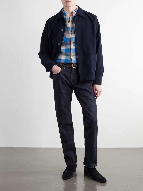 WYTHE Checked Cotton-flannel Western Shirt