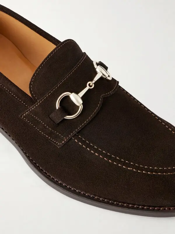 MORJAS The Horsebit Suede Loafers