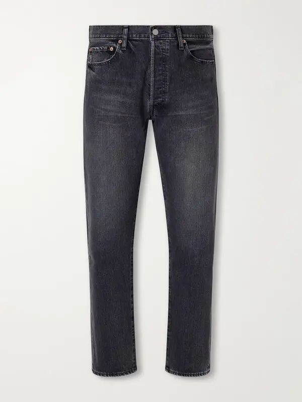 AARON LEVINE 90's Straight-leg Washed Jeans
