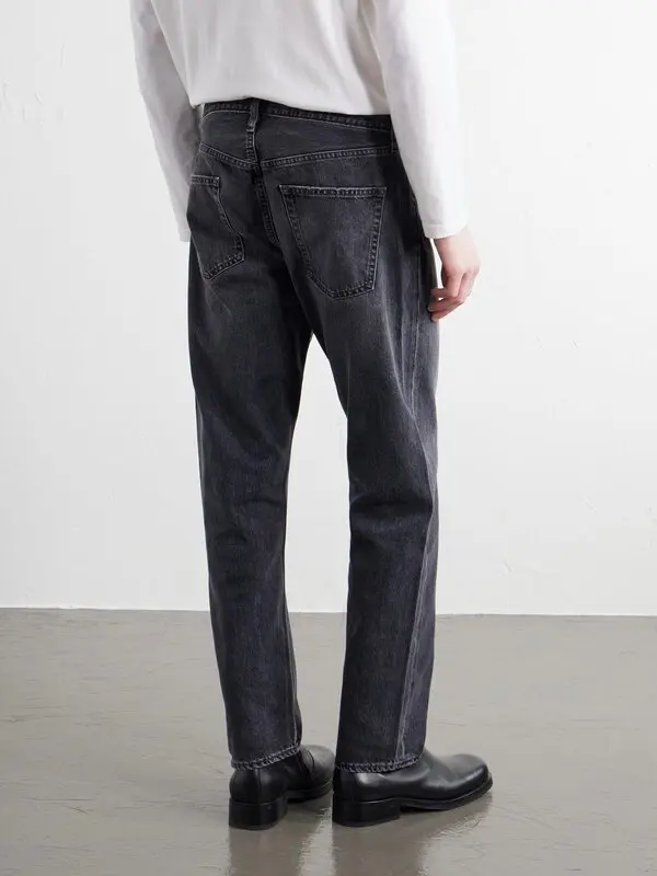 AARON LEVINE 90's Straight-leg Washed Jeans
