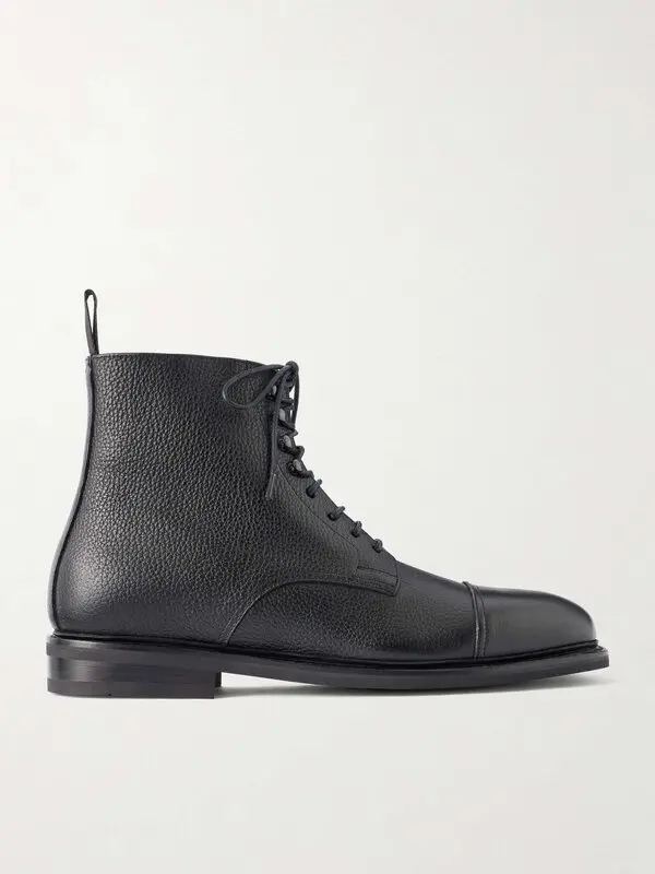 MORJAS Jumper Leather Lace-up Boots - Black