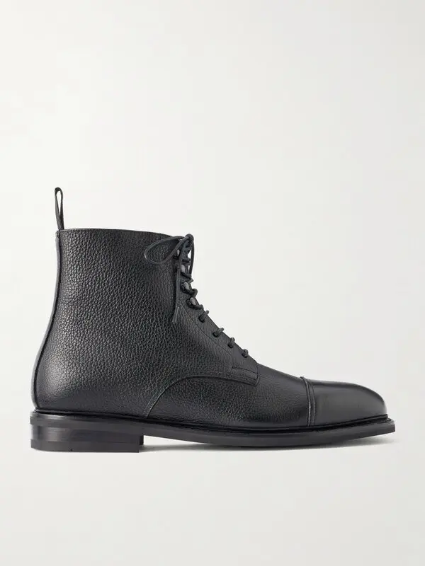 MORJAS Jumper Leather Lace-up Boots - Black