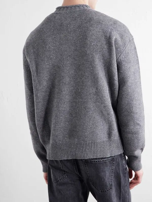 AARON LEVINE Flecked Merino Wool Sweater