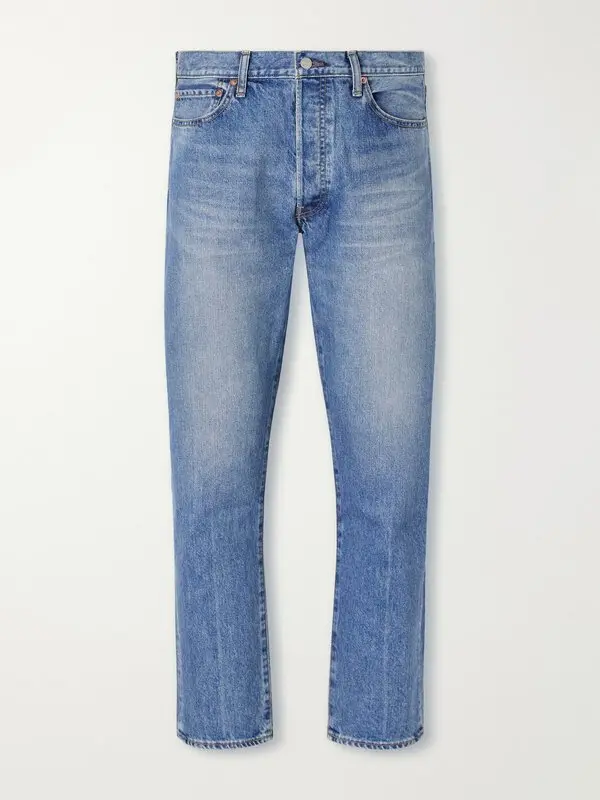 AARON LEVINE 90's Straight-leg Washed Jeans