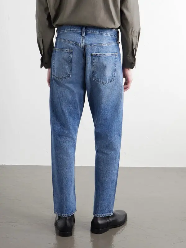 AARON LEVINE 90's Straight-leg Washed Jeans