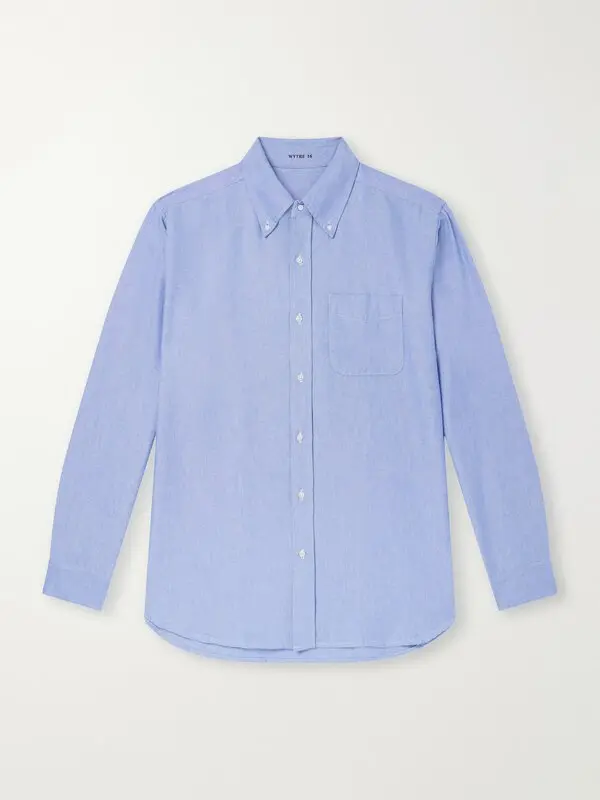 WYTHE Button-down Collar Cotton Oxford Shirt - Blue