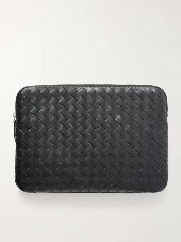Bottega Veneta Getaway Intrecciato Leather Document Case - Black
