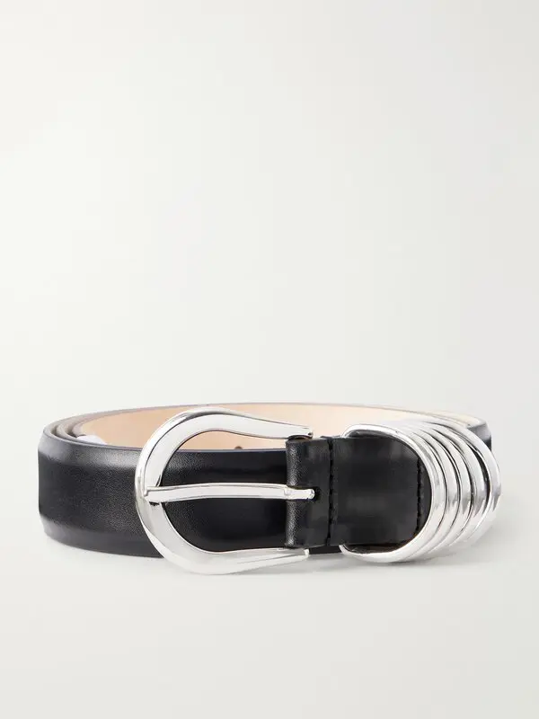 DEHANCHE Hollyhock 3cm Leather Belt - Black
